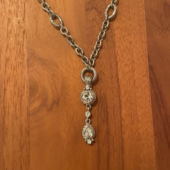 Jewelry | Silver And Stone Chain Link Necklace Silver | Poshmark